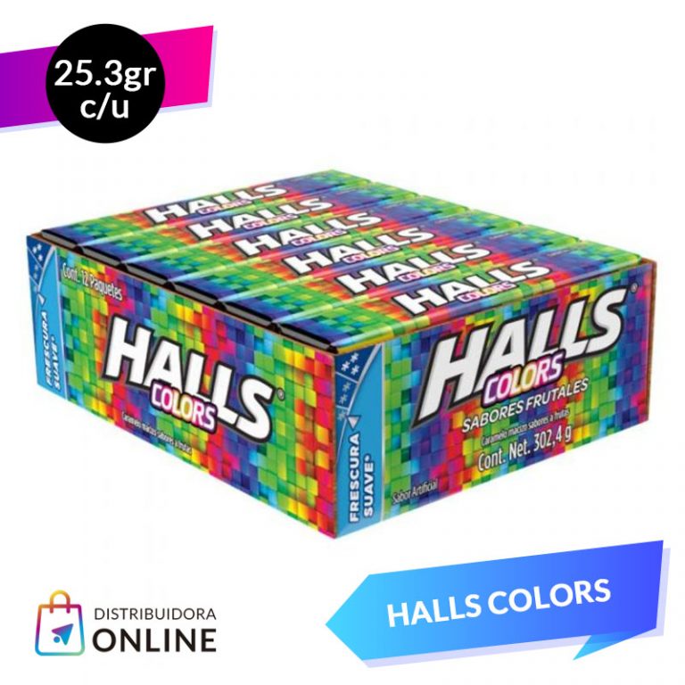 Halls Colors 25 Grs 12 Unid - DISTRIBUIDORA ONLINE