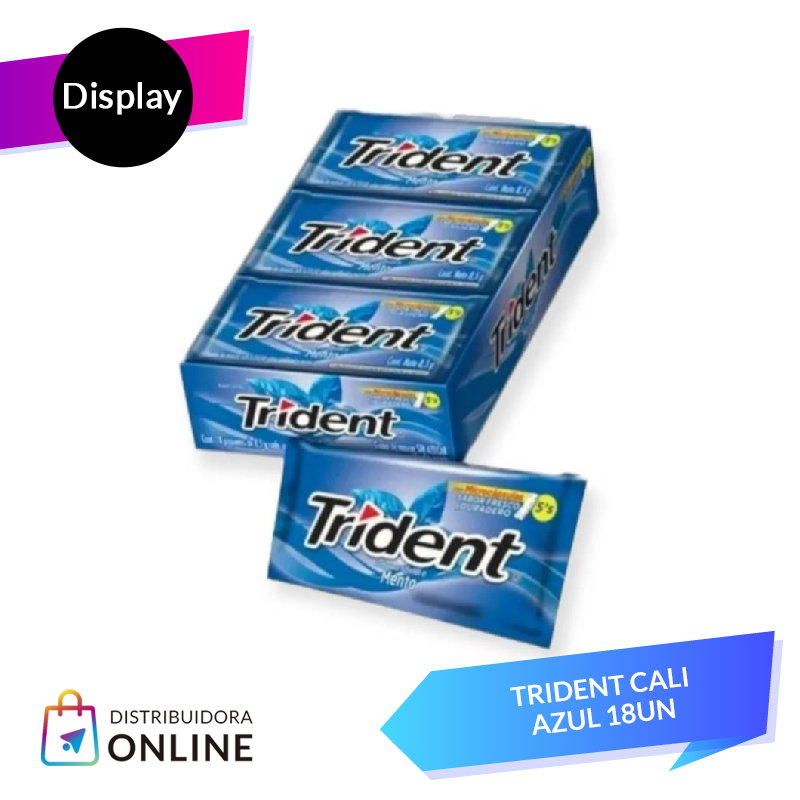 Trident Cali Azul 18 Unid - DISTRIBUIDORA ONLINE