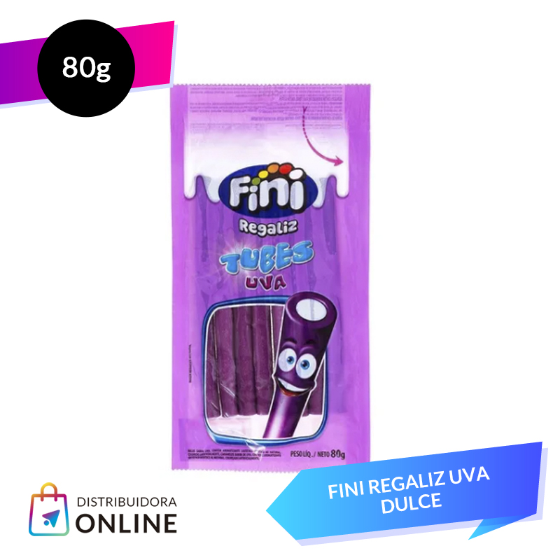 Fini Regaliz Uva Dulce 80 Grs 12 Unid - DISTRIBUIDORA ONLINE